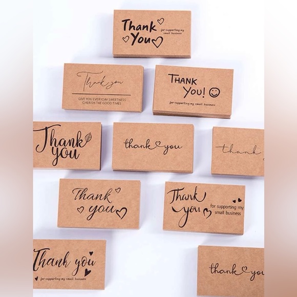 unbranded | Office | 5 Pcs Thank You Card With Random Slogan Print ...